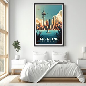 Auckland New Zealand Travel Poster,auckland New Zealand Wall Art Print ...
