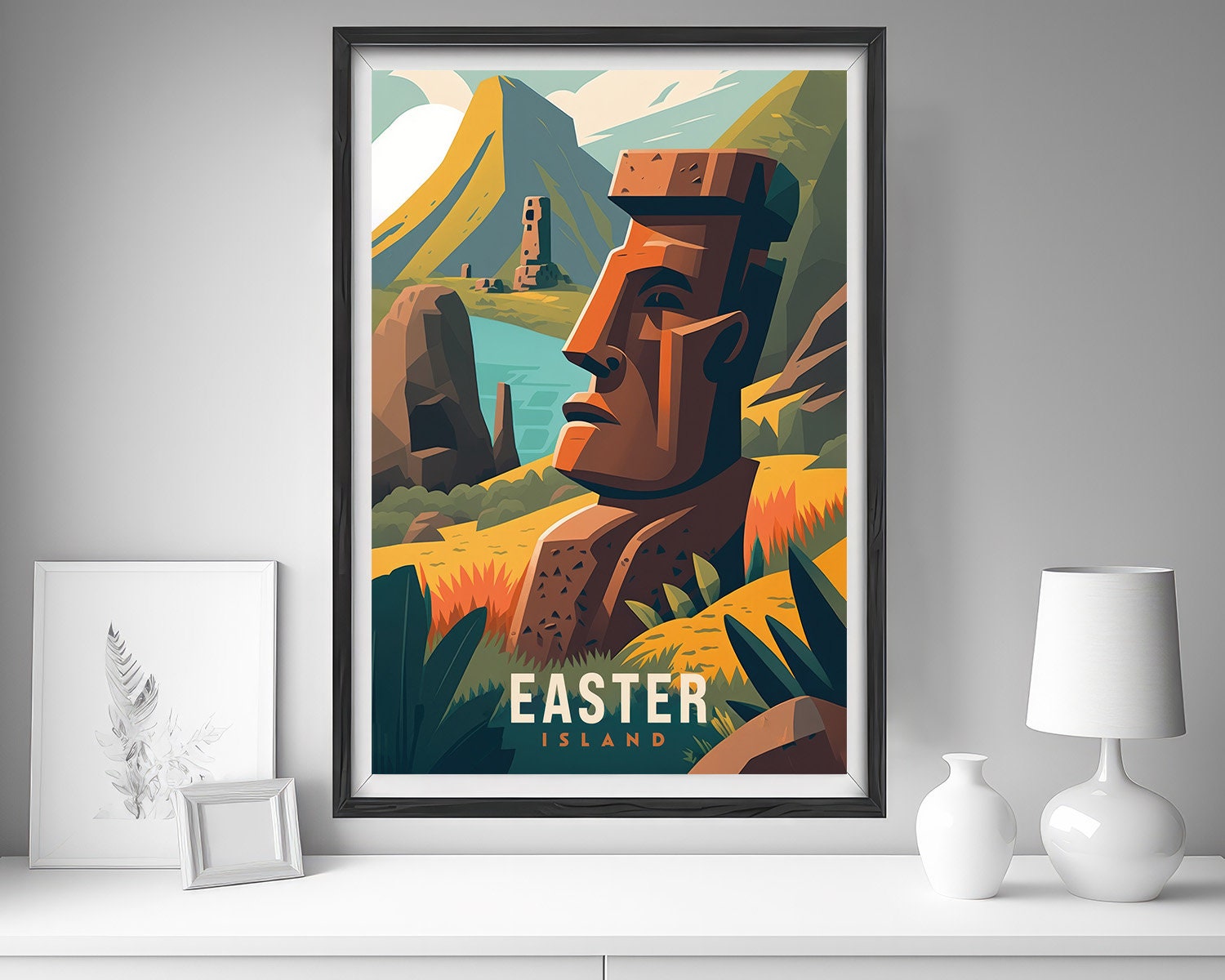 Easter Island Chile Travel Poster,chile Wall Art Print,chile,easter ...
