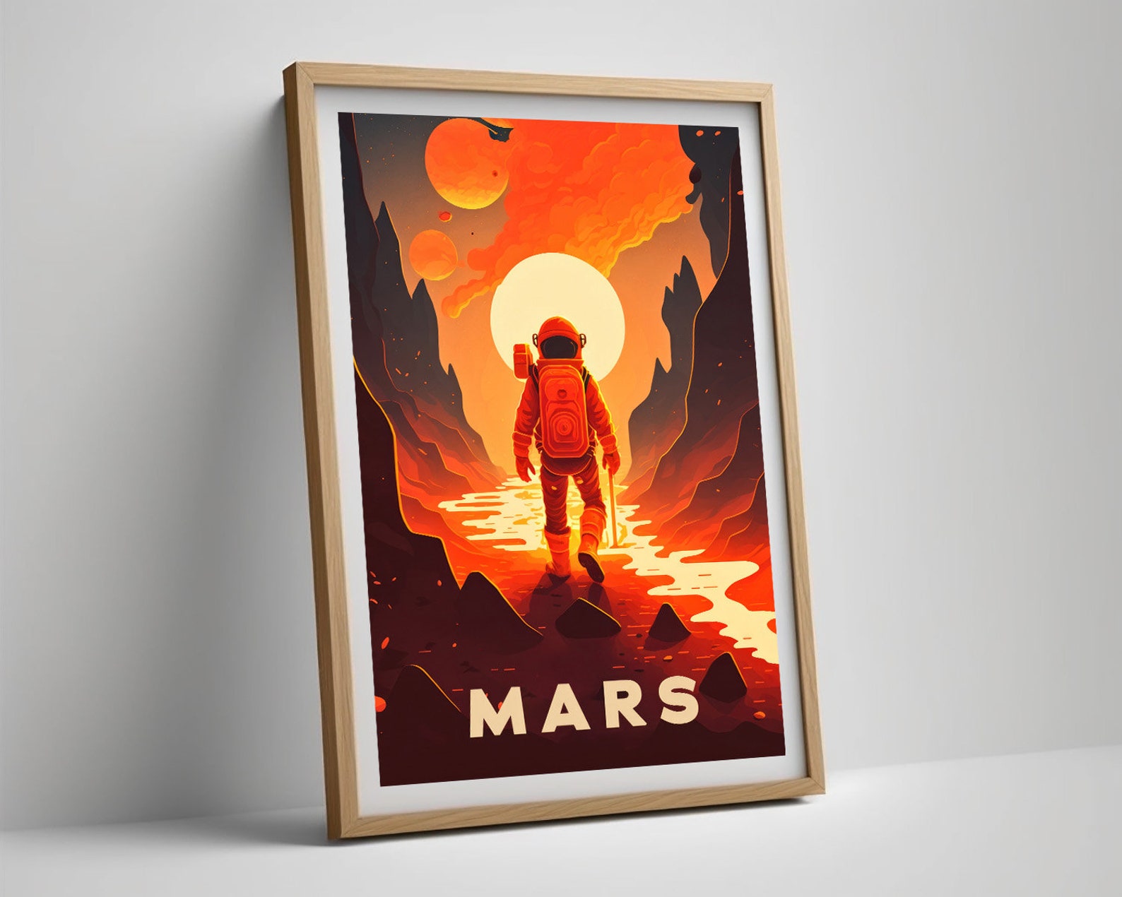 Mars Travel Poster, Mars Print, Mars Wall Art Print, Planet Mars Poster ...