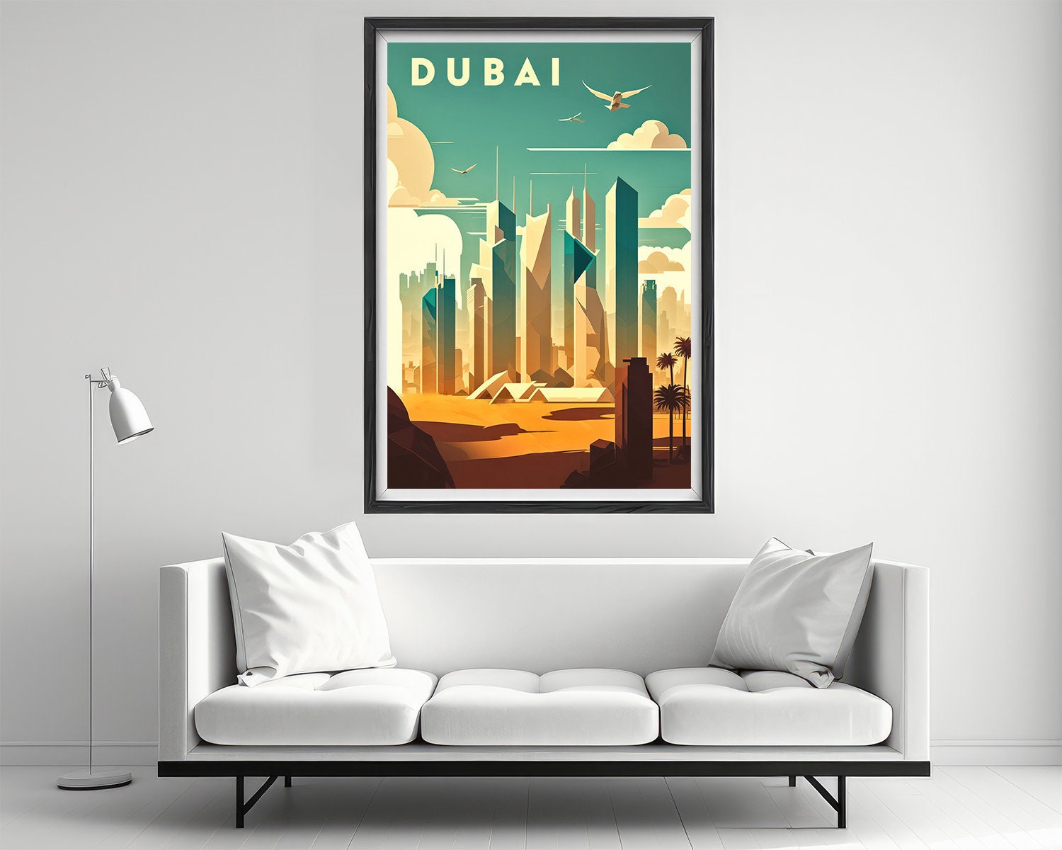 Dubai Travel Poster,dubai Wall Art Print,united Arab Emirates,dubai ...