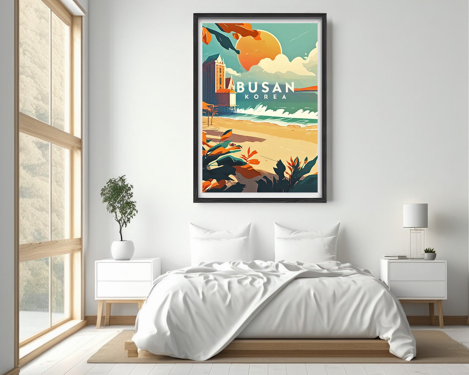 South Korea Busan Travel Poster,korea Busan Wall Art Print,south Korea ...