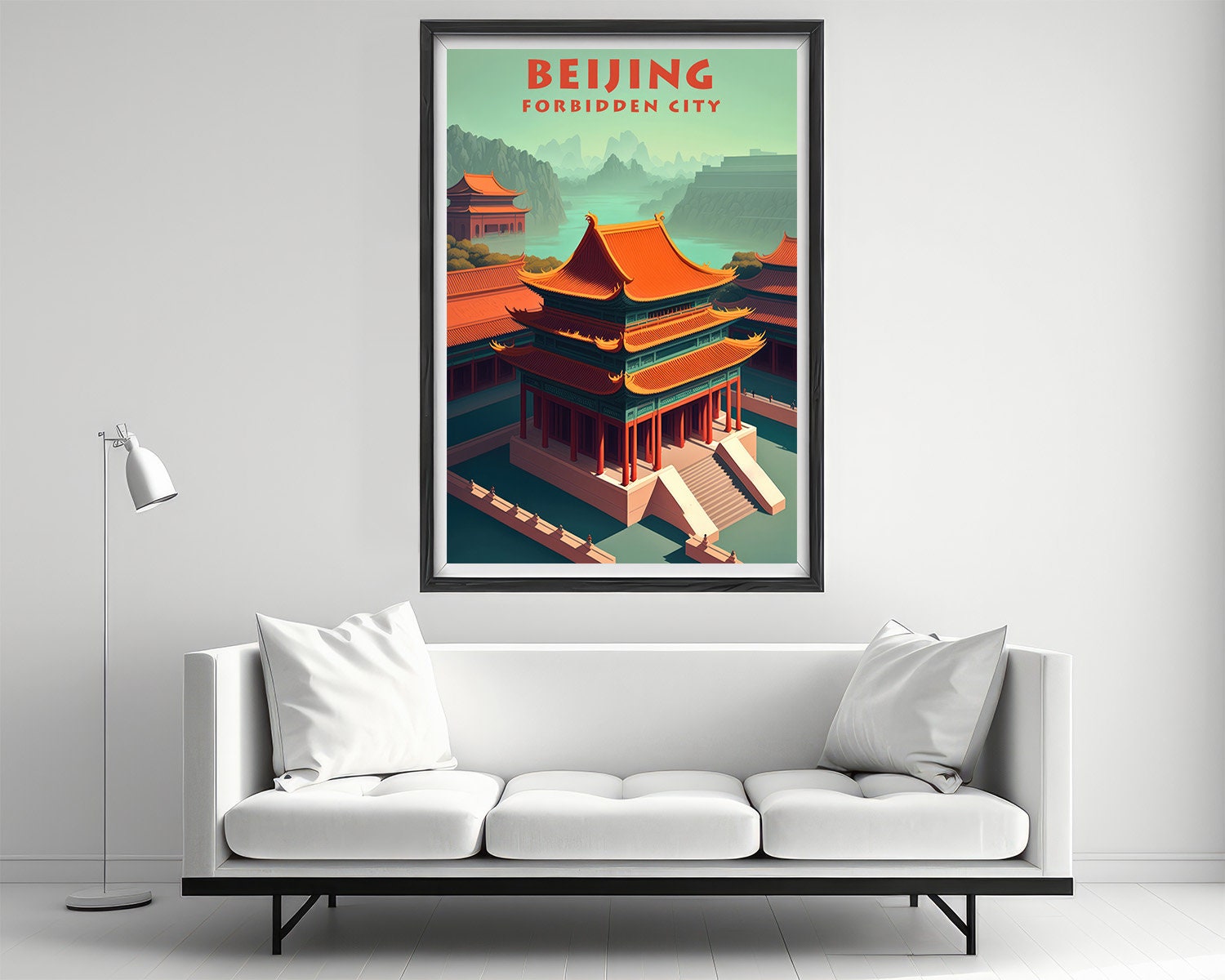 Beijing Forbidden City Travel Poster,beijing Forbidden City Wall Art ...