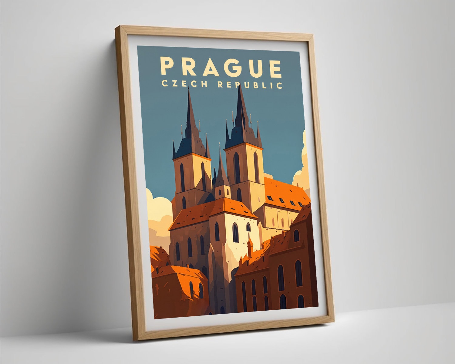 Prague Travel Poster,czech Republic Wall Art Print,prague Czech ...