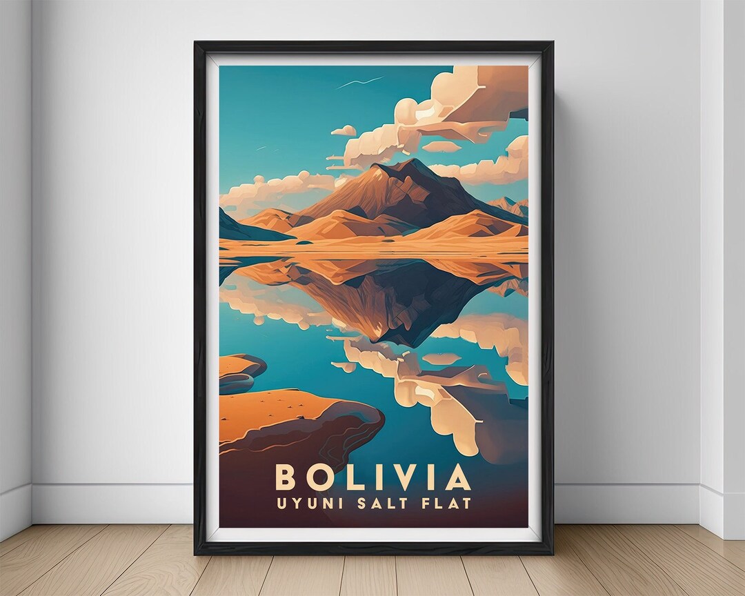 Bolivia Uyuni Salt Flat Travel Poster,bolivia Uyuni Salt Flat Wall Art ...