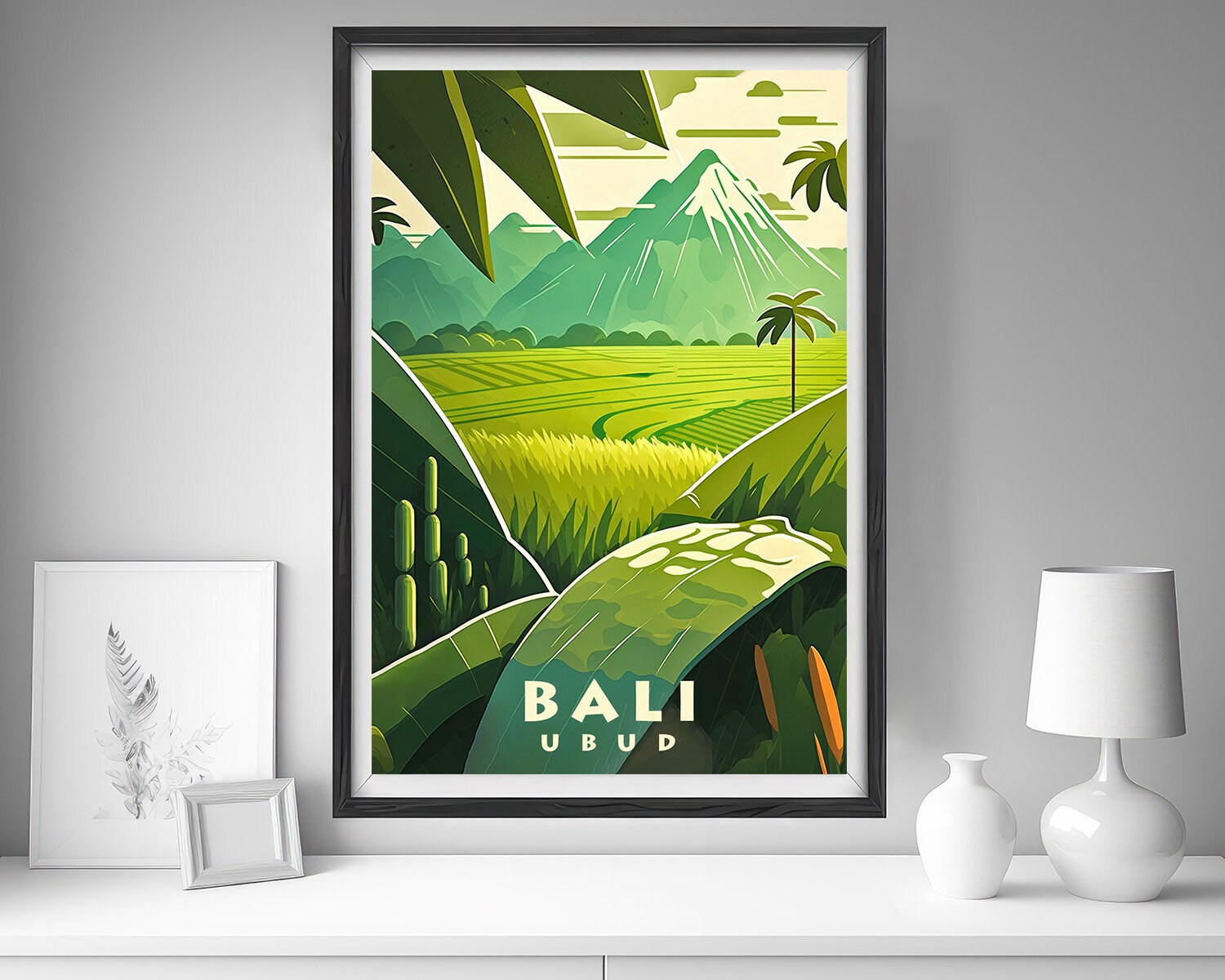Bali Ubud Travel Poster,bali Ubud Wall Art Print,rice Fields,bali Ubud ...