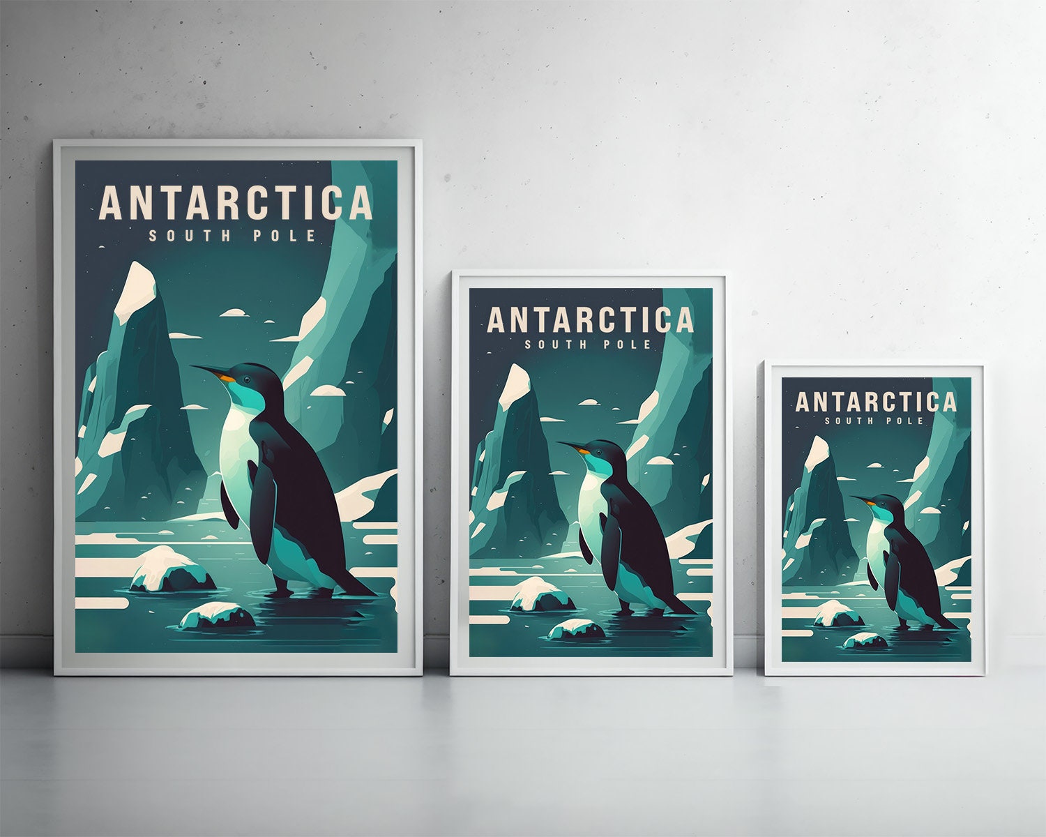 Antarctica Travel Poster, Antarctica Wall Art Print, Antarctica ...