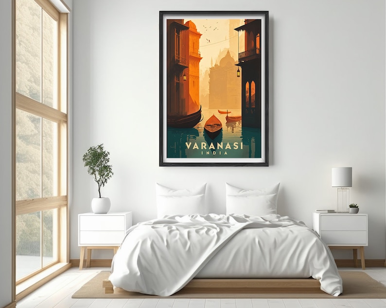 Varanasi India Travel Poster,varanasi India Wall Art Print,india,india ...