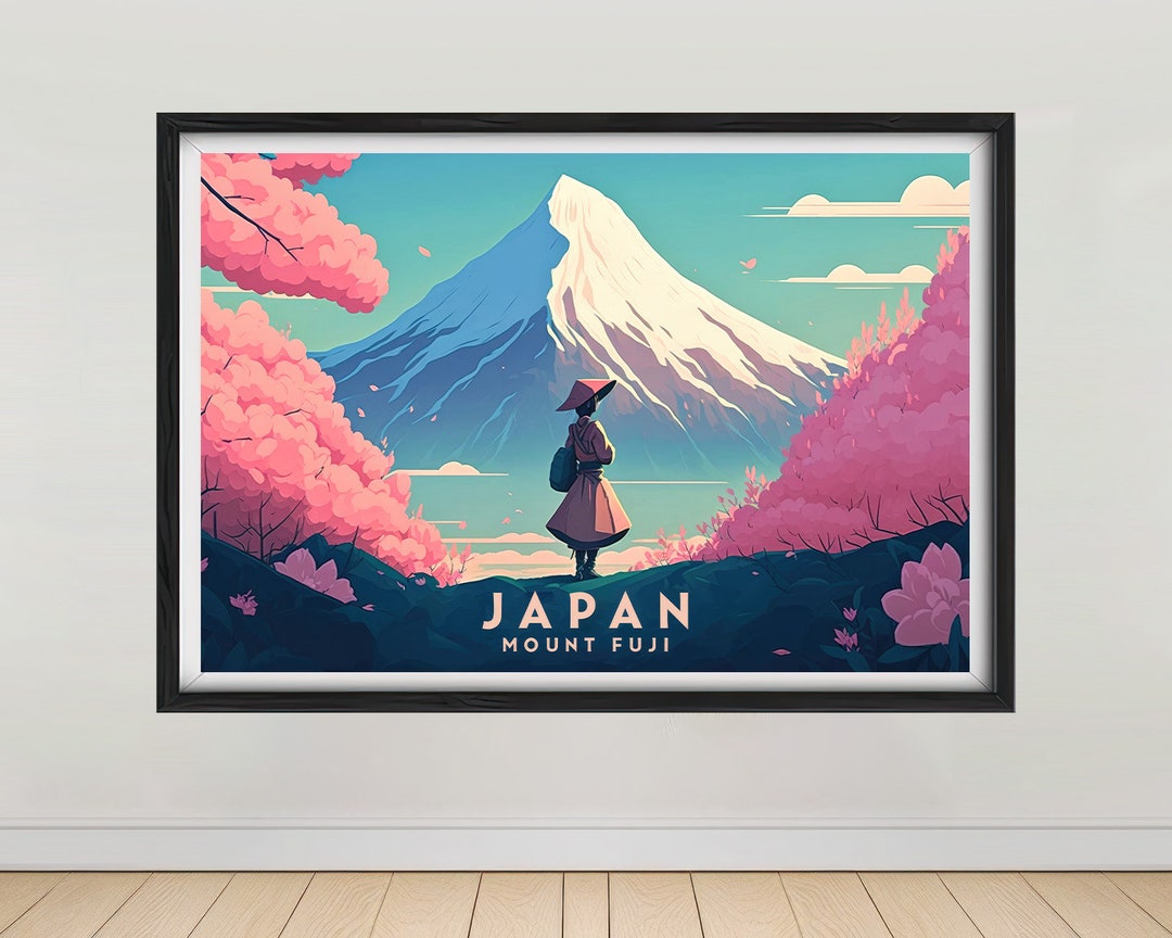 Mount Fuji Japan Travel Poster,japan Wall Art Print,mt Fuji Japan ...
