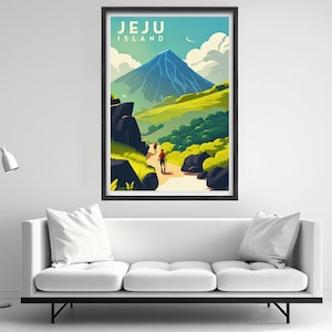 Jeju Island Korea Travel Poster,jeju Island Korea Wall Art Print,jeju ...
