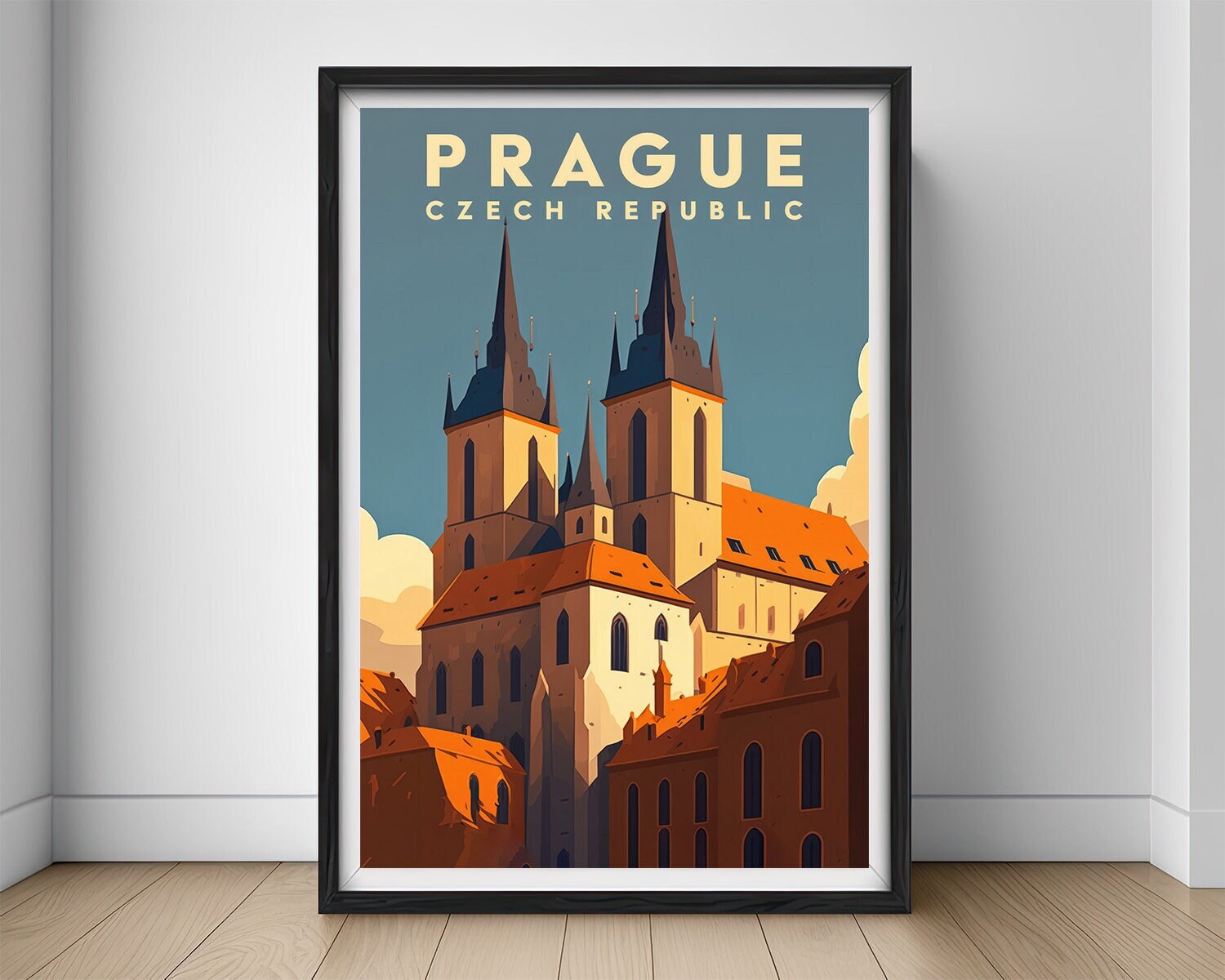Prague Travel Poster,czech Republic Wall Art Print,prague Czech ...