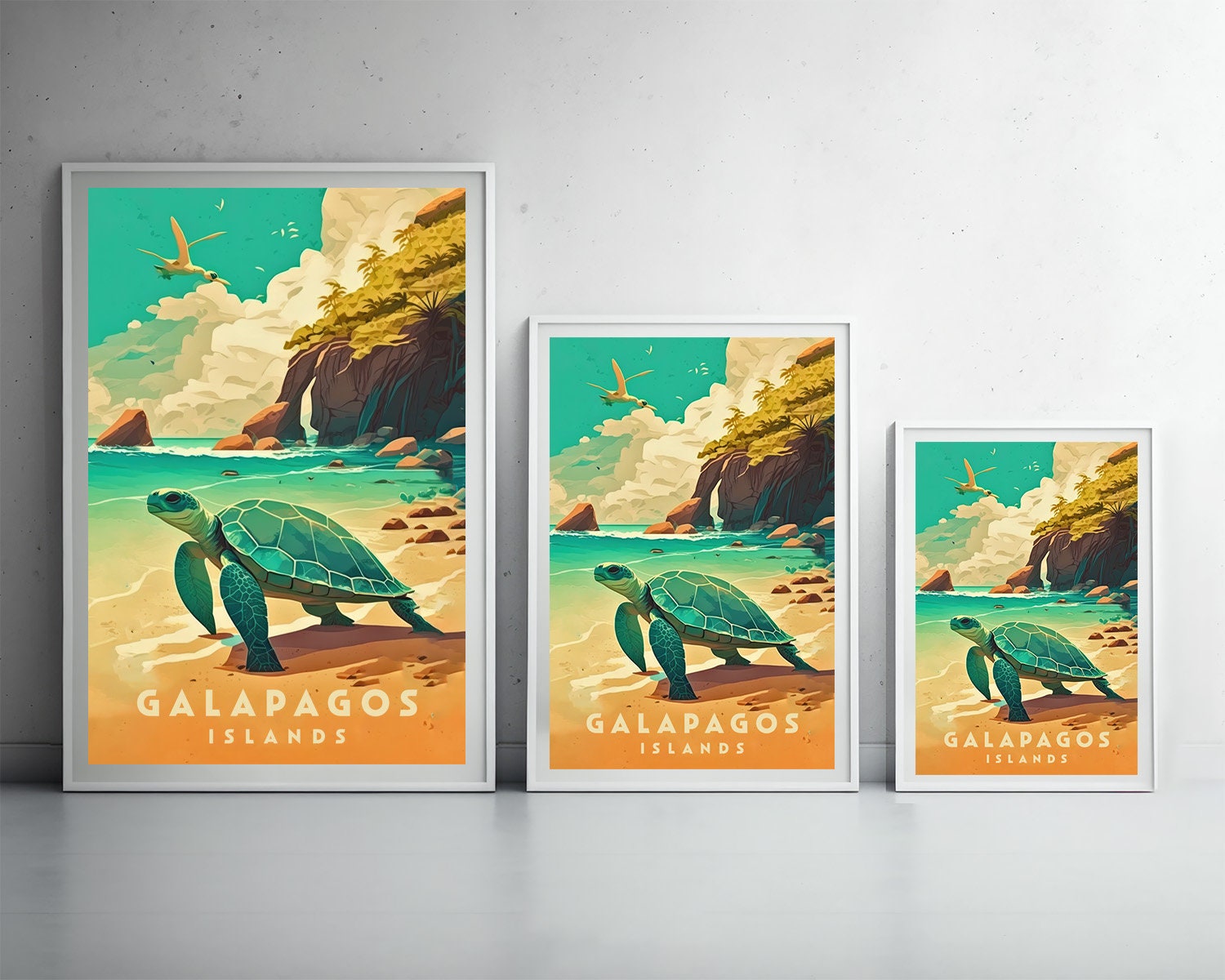 Galapagos Island Ecuador Travel Poster,galapagos Island Ecuador Wall ...