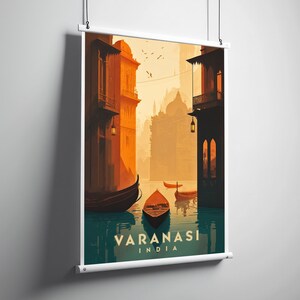 Varanasi India Travel Poster,varanasi India Wall Art Print,india,india ...