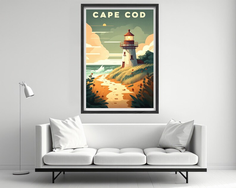 Cape Cod Massachusetts Travel Poster,cape Cod Wall Art Print ...