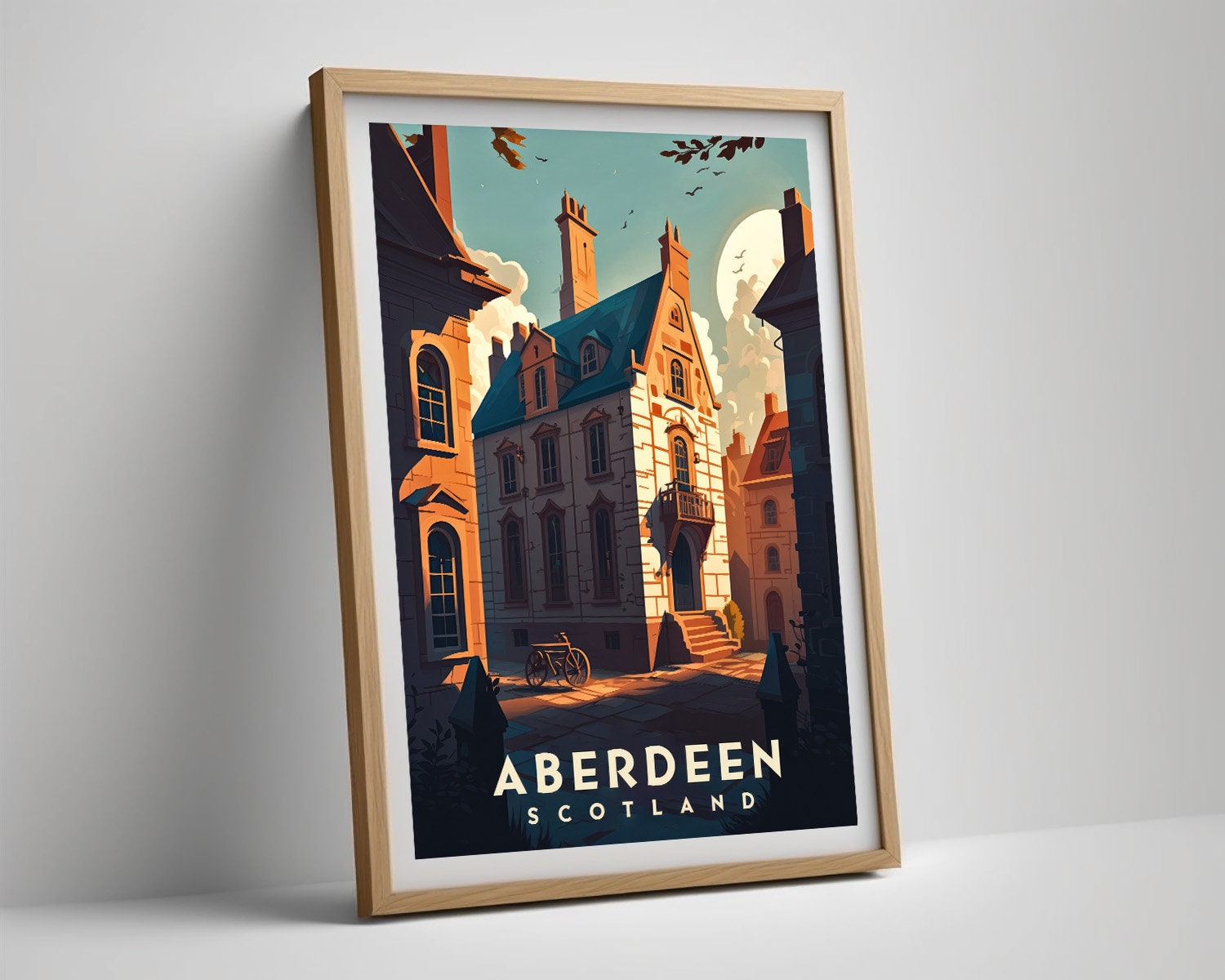 Aberdeen Schottland Reise Poster, Aberdeen Schottland Wand Kunst Druck ...