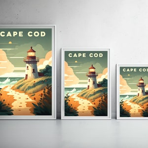 Cape Cod Massachusetts Travel Poster,cape Cod Wall Art Print ...