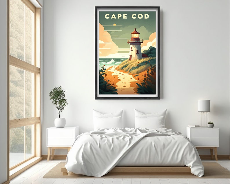 Cape Cod Massachusetts Travel Poster,cape Cod Wall Art Print ...