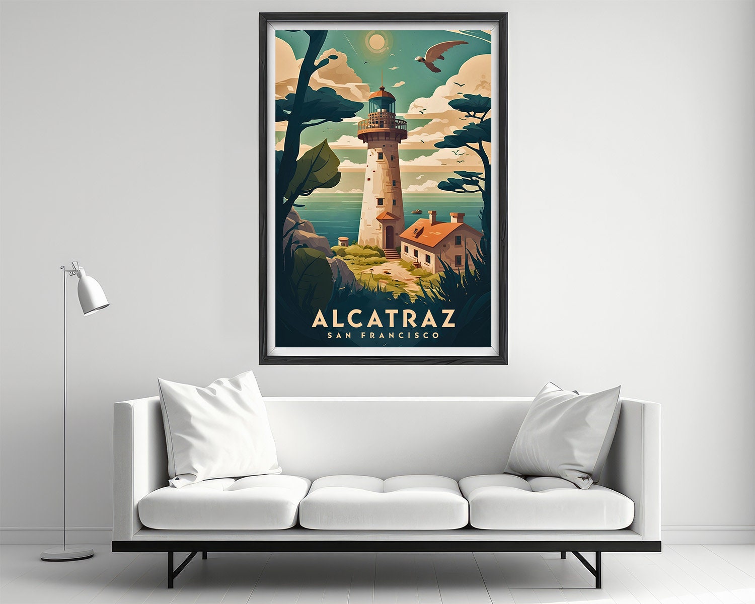 Alcatraz Prison Travel Poster,alcatraz Prison Wall Art Print,san ...