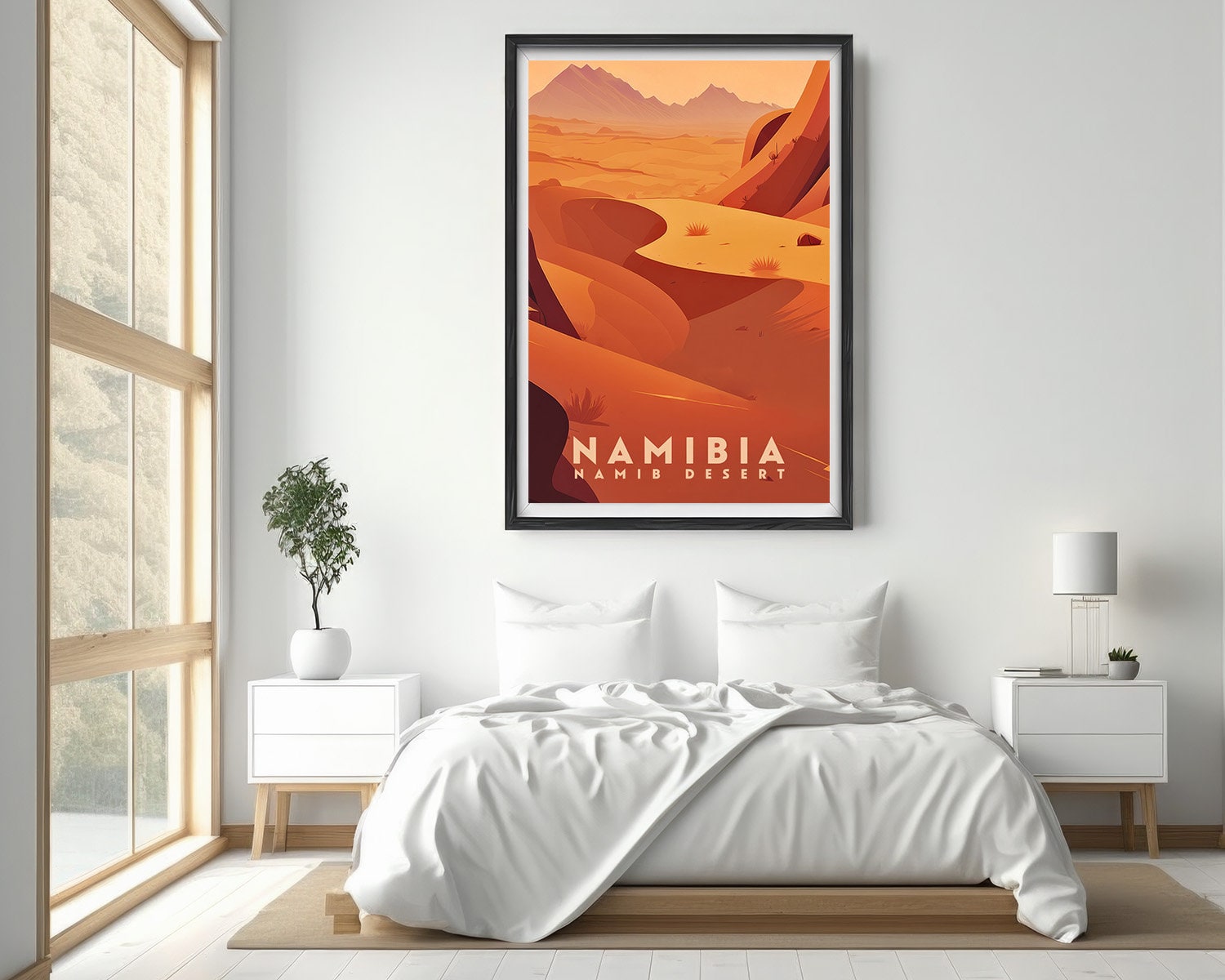 Namibia Desert Travel Poster,namibia Desert Wall Art Print,namib Desert ...