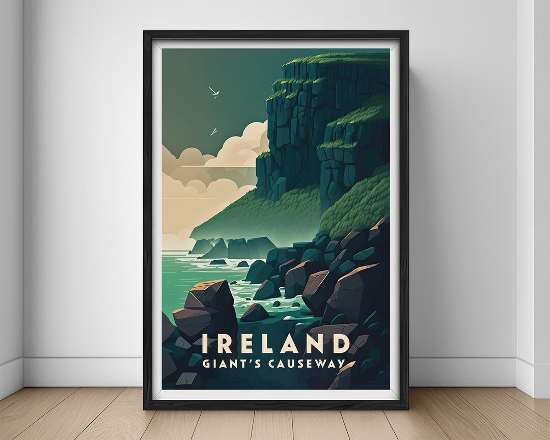 Ireland Giant's Causeway Travel Poster,giant's Causeway Wall Art Print ...