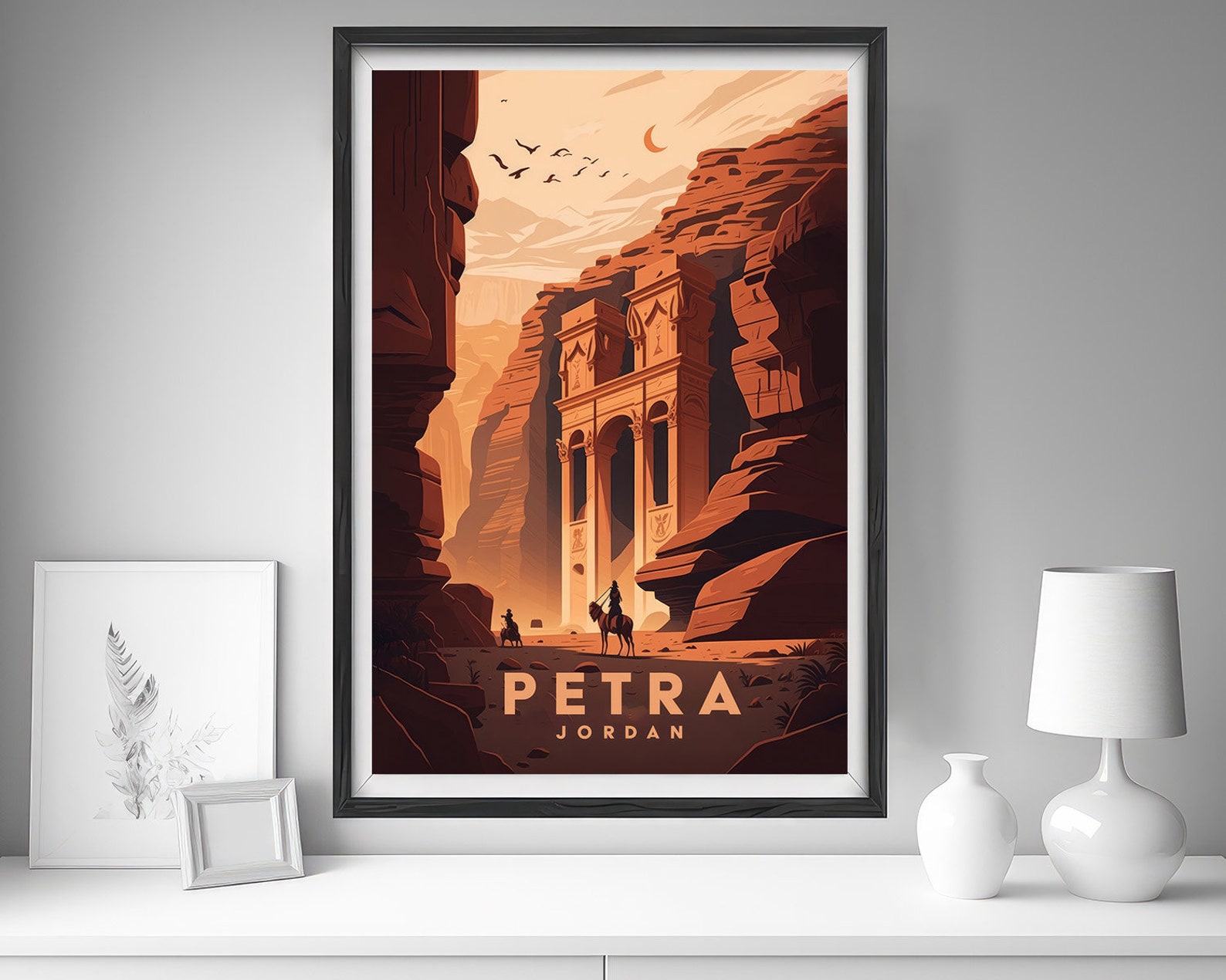 Petra UNESCO Travel Poster,petra UNESCO Wall Art Print,petra Painting ...