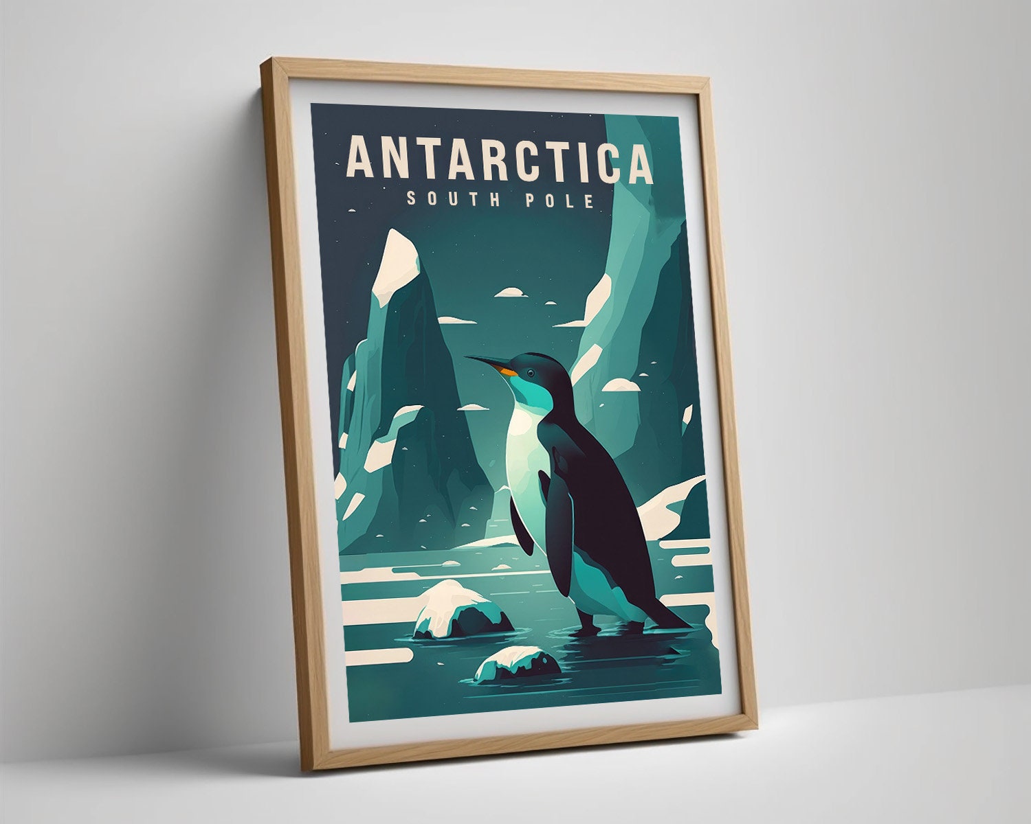 Antarctica Travel Poster, Antarctica Wall Art Print, Antarctica ...