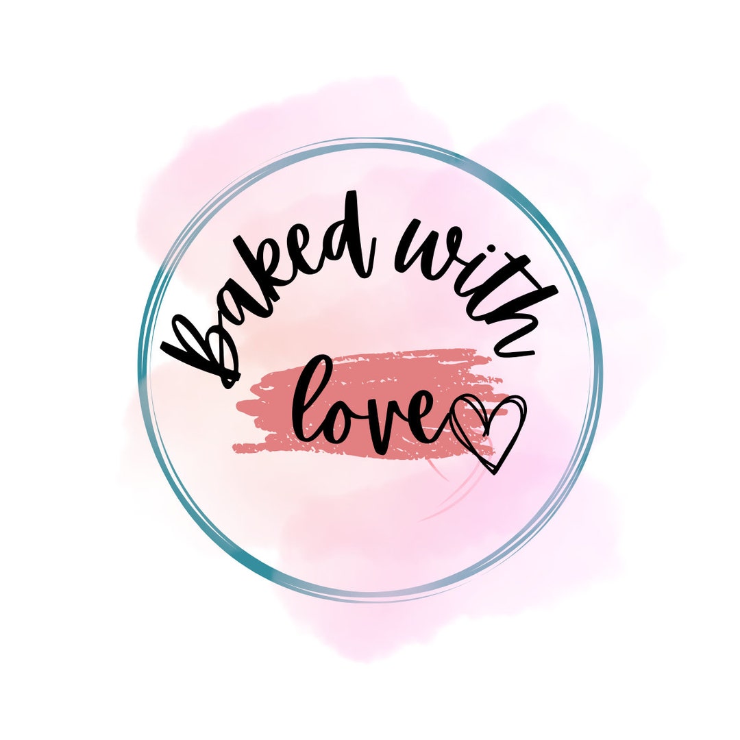 Baked With Love Editable Sticker - Etsy