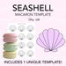 Seashell Macaron Template Transfer Sheet - Etsy