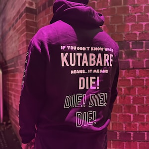 Sugarpop Kutabare Means Die! Scarf Hoodie - Waifu Hoodie - Anime Hoodie ...