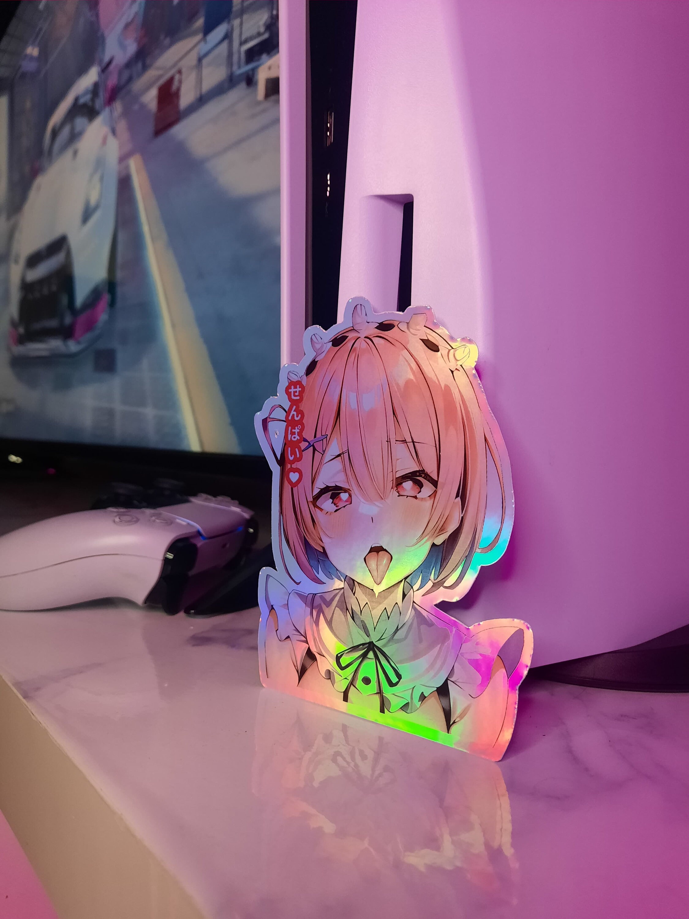 Sticker Ahegao Sticker Peerker Holographics Waterproof And Etsy