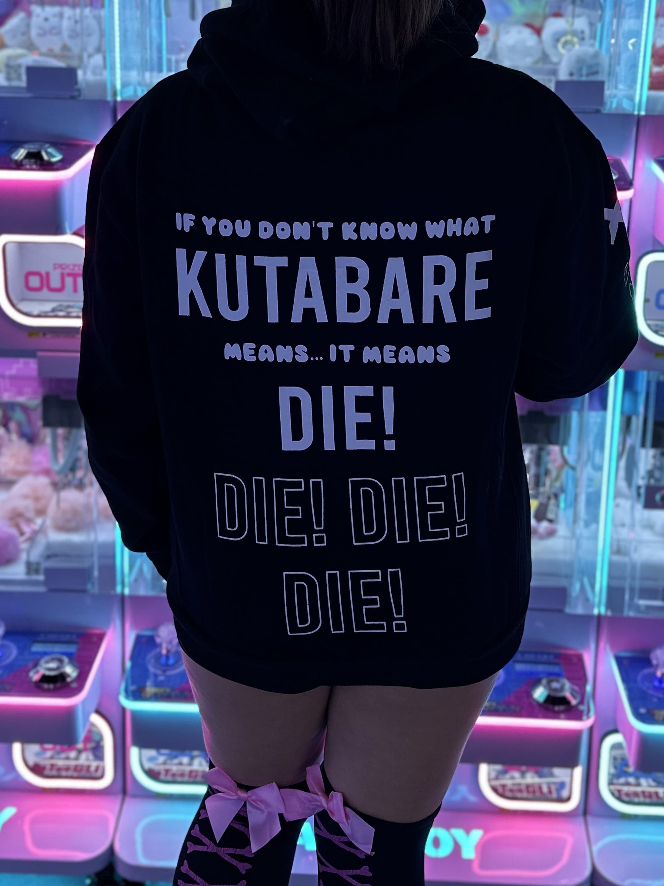 Sugarpop Kutabare Means Die Scarf Hoodie Waifu Hoodie Anime Hoodie - Etsy