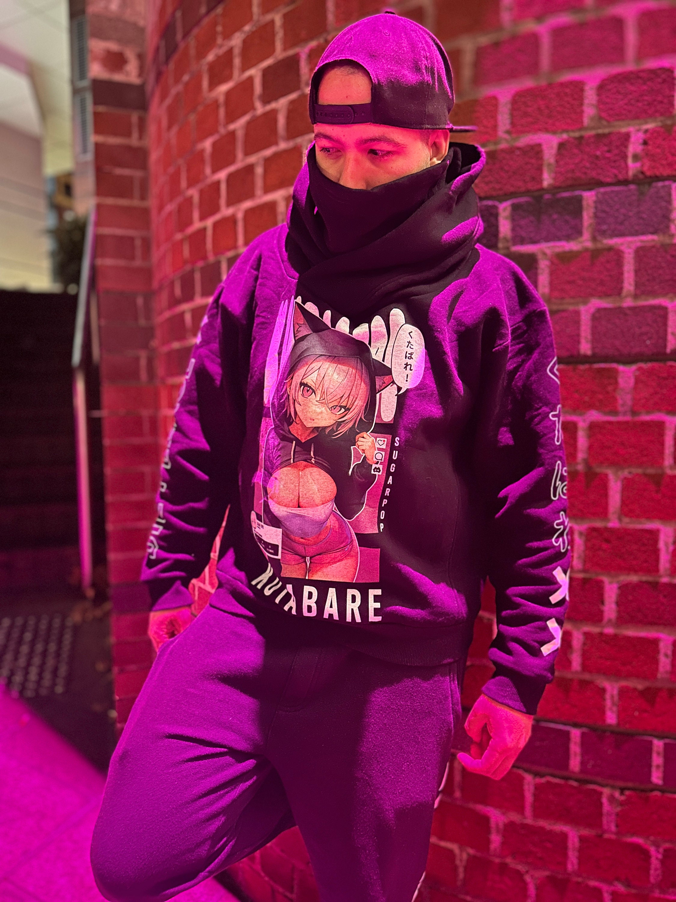 Sugarpop Kutabare Means Die Scarf Hoodie Waifu Hoodie Anime Hoodie - Etsy