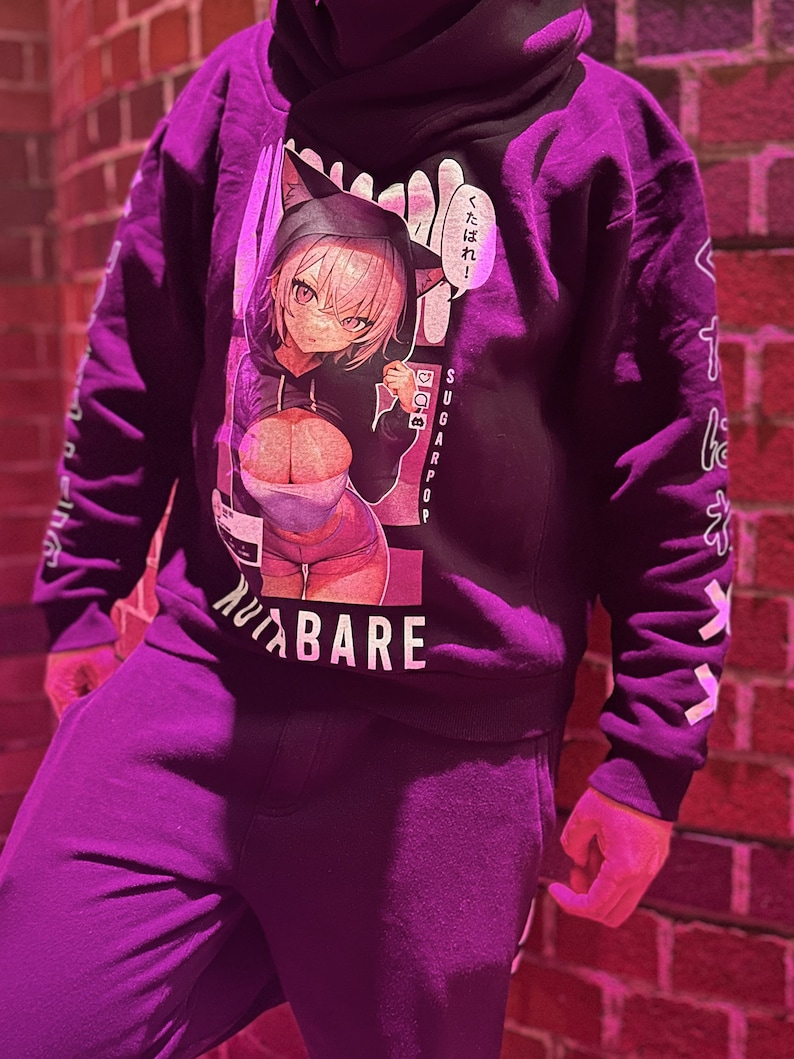 Sugarpop Kutabare Means Die Scarf Hoodie Waifu Hoodie Anime Hoodie - Etsy