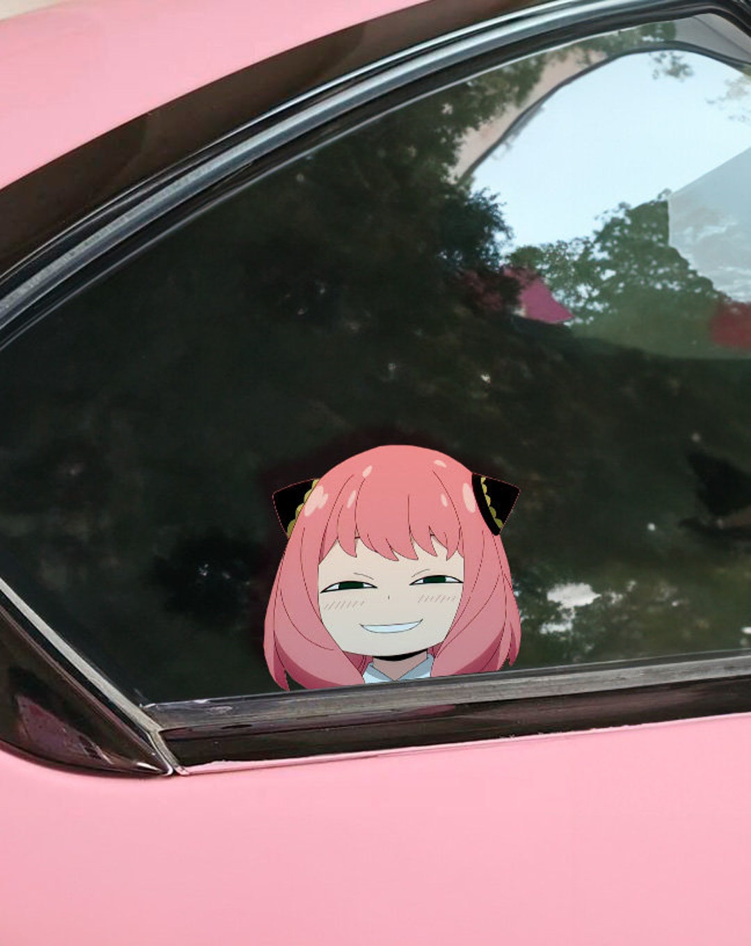 Spy Family Anya Smile Sticker Peeker, Holographic, Waterproof - Etsy