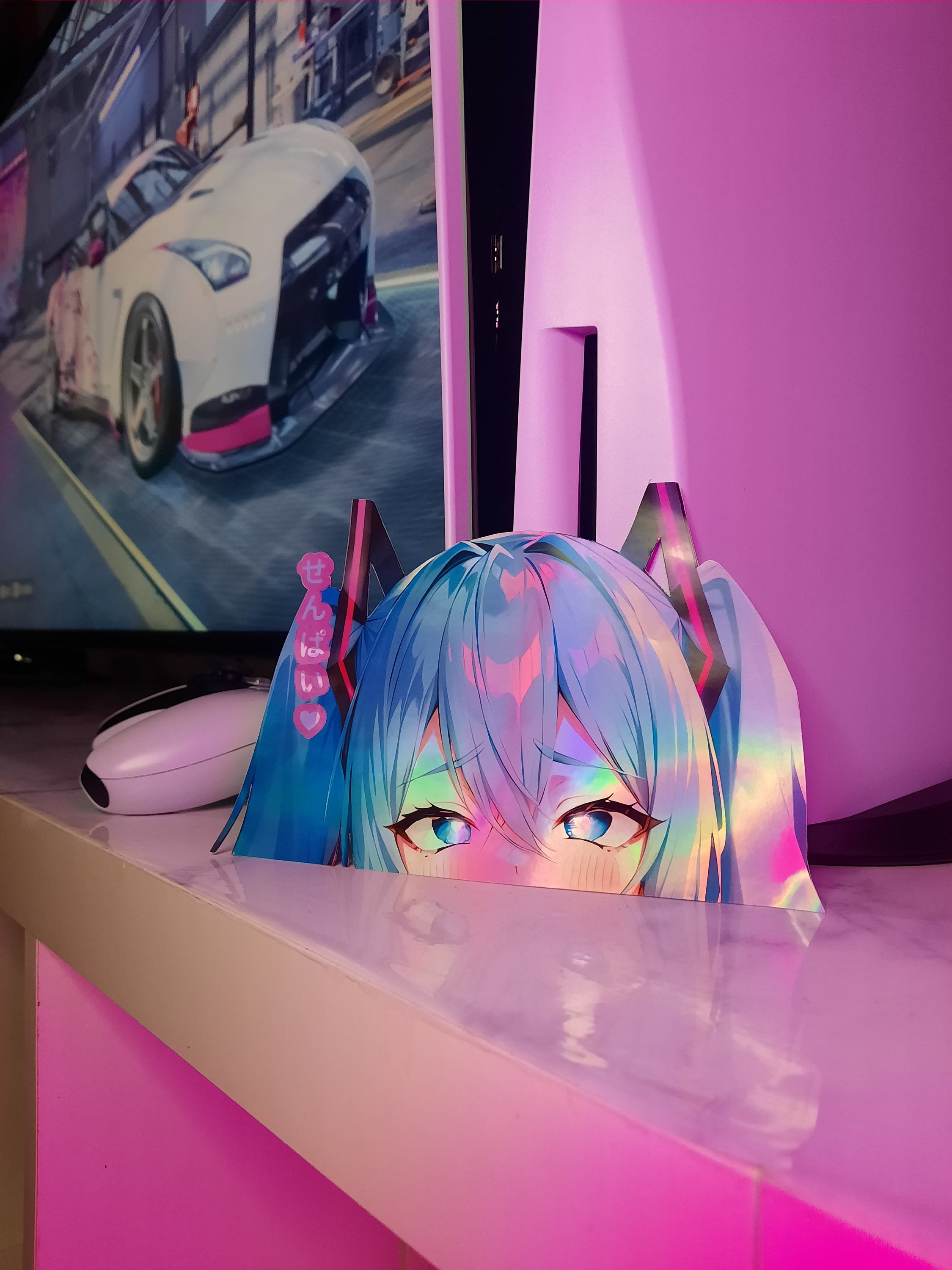 Sticker Ahegao Sticker Peeker Holographics Waterproof And Etsy