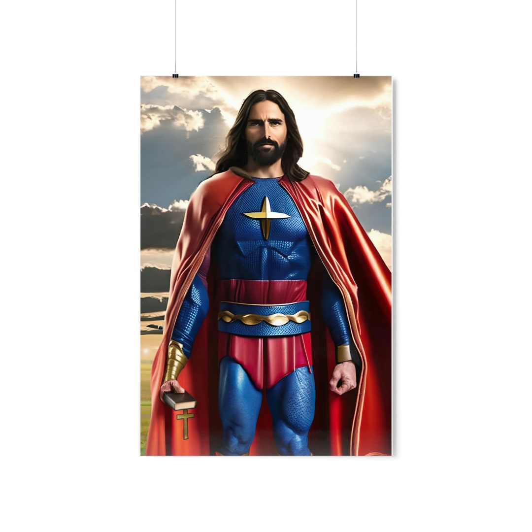 Jesus Christ: Superhero Poster - Etsy