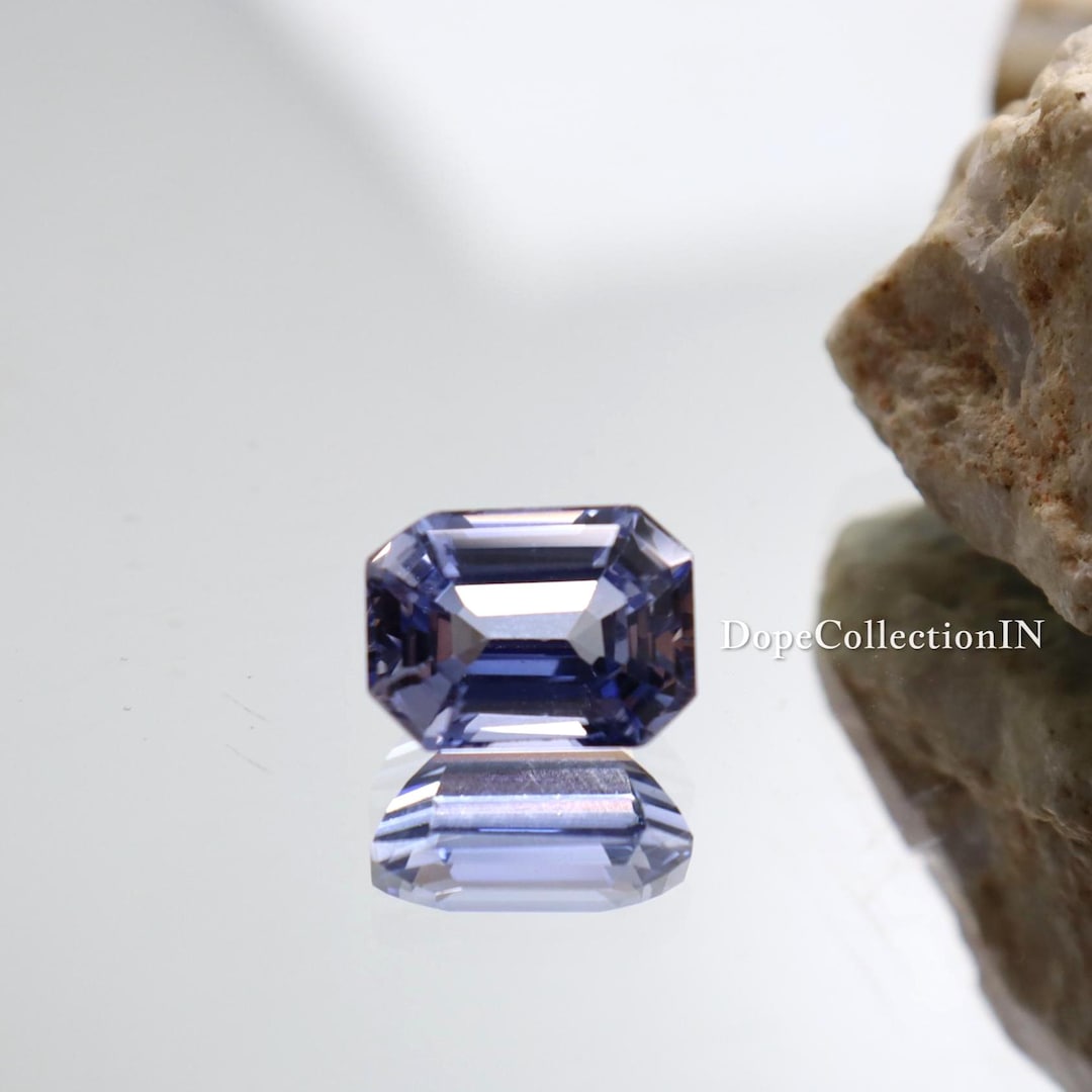 9.60 Ct Natural Light Blue Sapphire Emerald Cut Loose Gemstone ...