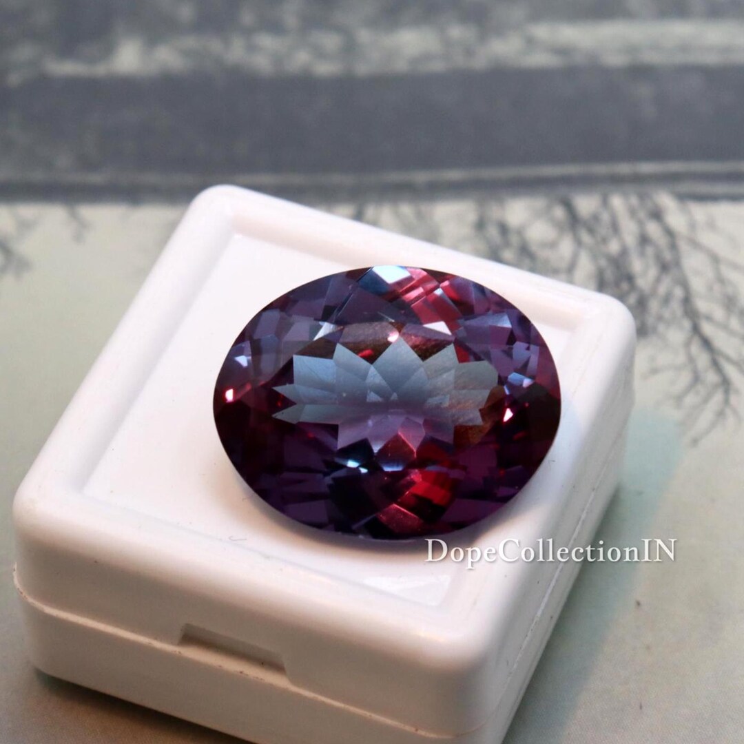 Natural Color-change Alexandrite 20.70 Ct | Oval Cut Certified Loose ...