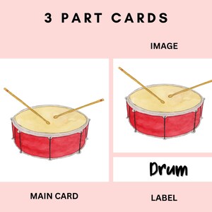 20 Childrens Musical Instruments Flashcards, Pre-school Cards, PDF ...