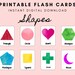 16 Shape Flashcards, Kids & Pre-school Shapes, Montessori Cards ...