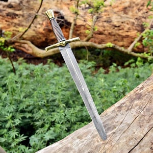 Swords, 22” Handmade Damascus Sword Short Sword Viking Sword Buster ...