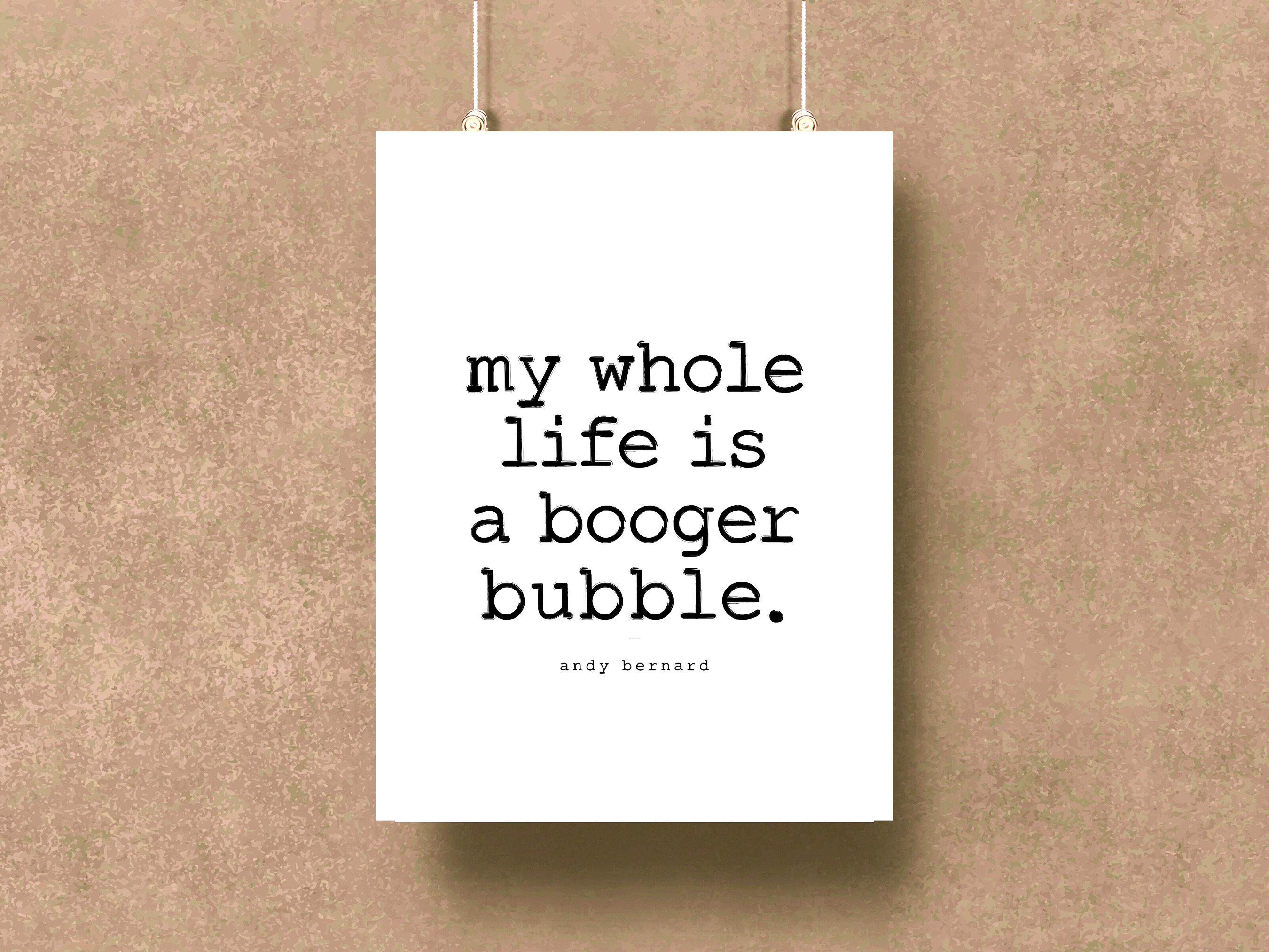 The Office • Andy Bernard • My Life is a Booger Bubble • the Office ...