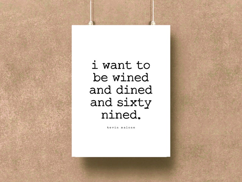 The Office Kevin Malone Wined and Dined and Sixty Nined - Etsy