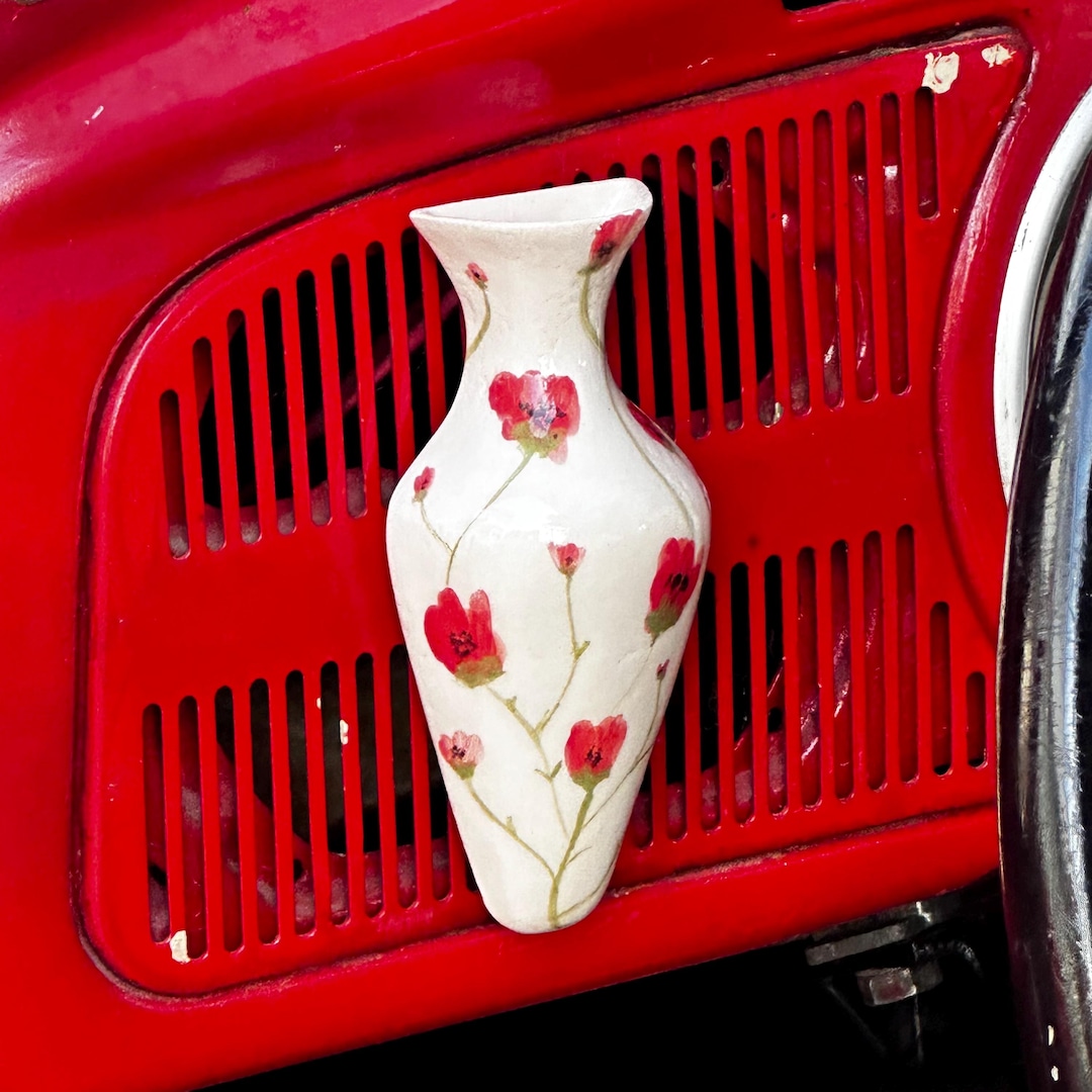 Vintage Inspired VW Beetle Vase – Handcrafted Car Flower Holder Fits ...