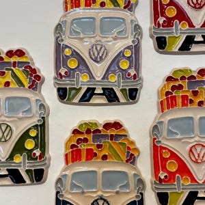 VW T1 Bus: Handmade Colorful Ceramic Mosaic Wall Decor - Etsy