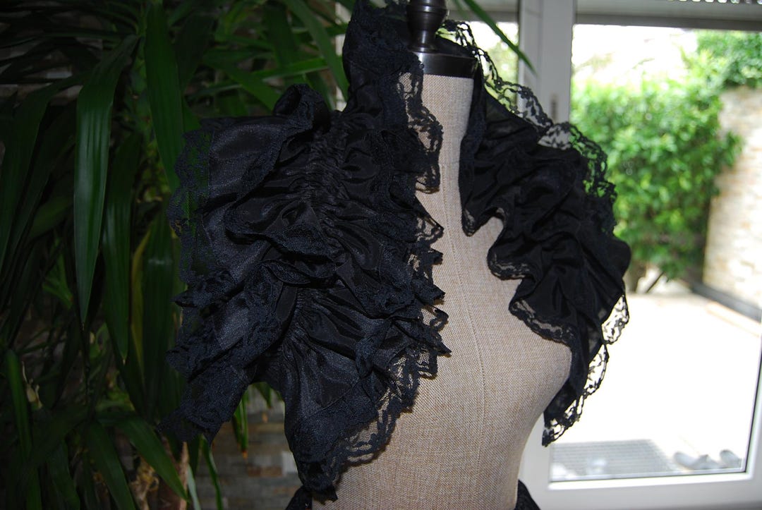 Gothic Steampunk Burlesque Collar Blackwedding Lace Black Taffeta Very ...