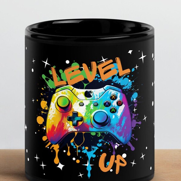 Sleek Matte Black Gaming Mug A Must-have for Every Die-hard Gamer Gamer ...