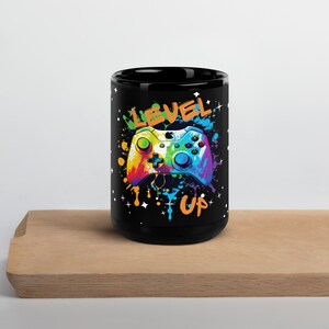 Sleek Matte Black Gaming Mug A Must-have for Every Die-hard Gamer Gamer ...