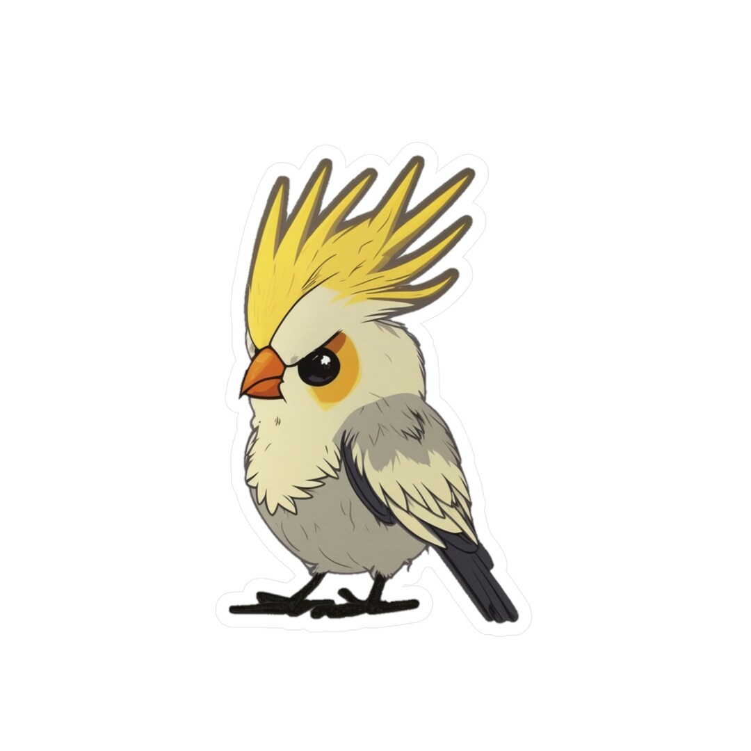 Sticker Vinyl Decals, Cockatiel Sticker, Bird Stickers, Laptop Sticker ...