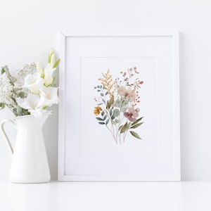Wildflower Prints Watercolor Flowers Farmhouse Decor Bedroom - Etsy