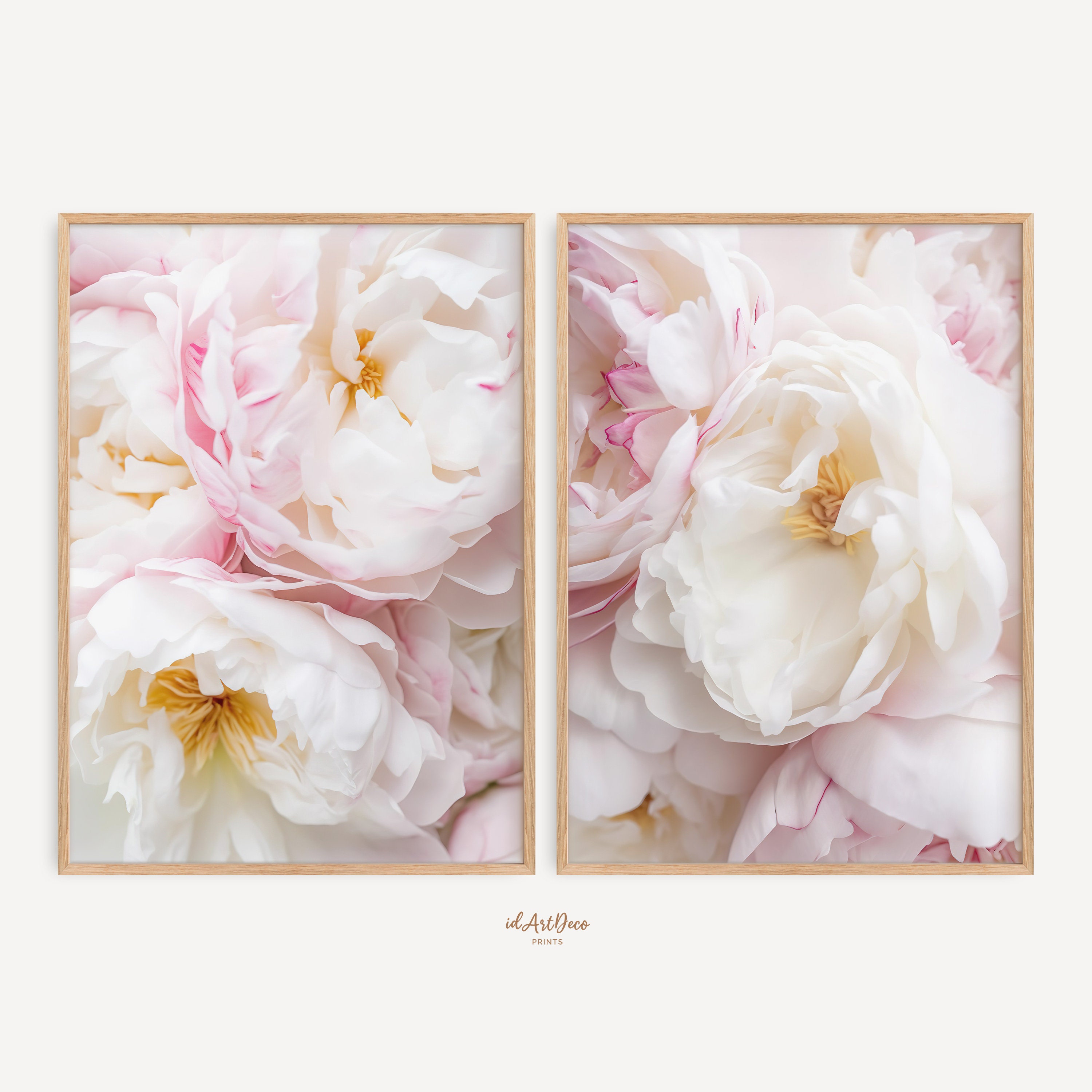 Peony Wall Art, Peony Print Set of 2, Pink Rose Print, Botanical Print ...